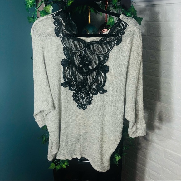 Design Lab Lord & Taylor | Tops | 33designlab Lace Detailed Back Blouse ...